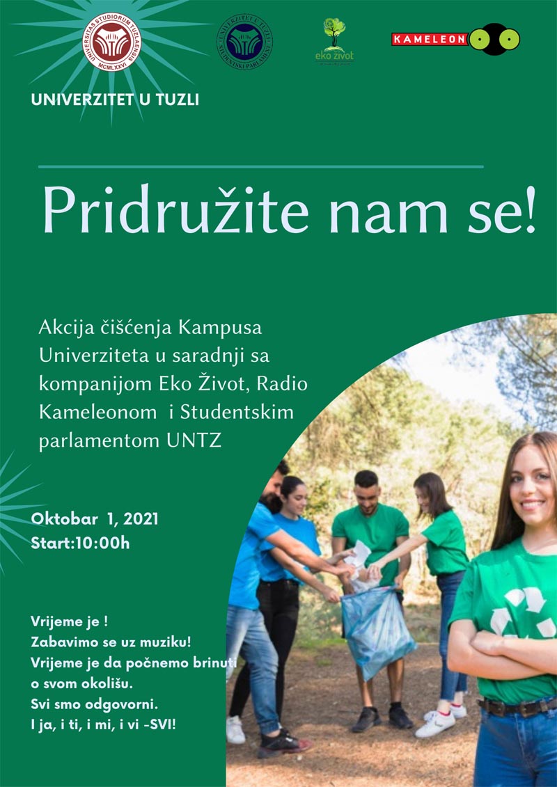 Poziv na akciju čišćenja Kampusa - Univerzitet u Tuzli