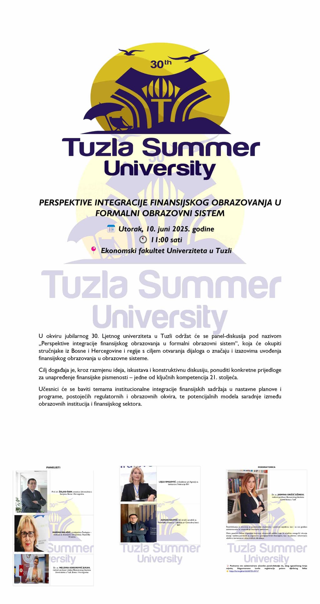 Najava događaja: Panel-diskusija „Perspektive integracije finansijskog ...