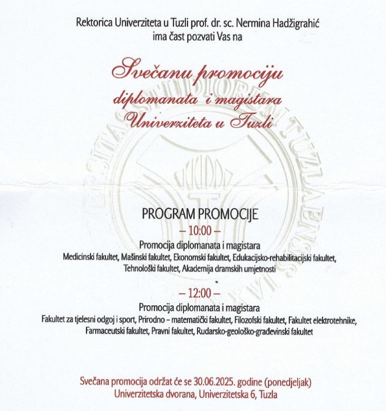 Aktuelnosti - Univerzitet u Tuzli